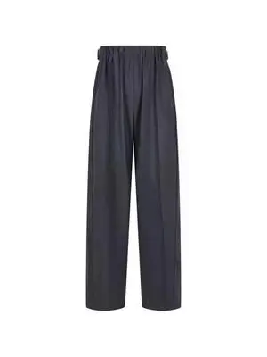 CROQUIS Buckled Side-stripe Straight-leg Trousers - Blue