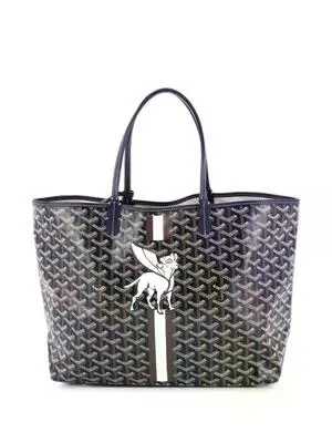 Goyard Saint Louis Printed Coated Canvas Pm Tote Bag - Blue
