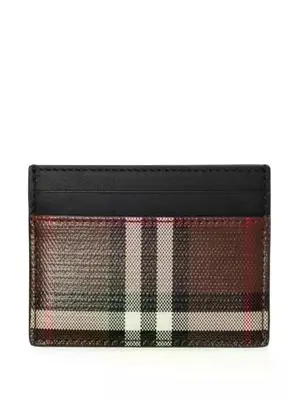 Burberry Check Card Case - Brown