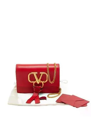 Valentino Garavani Vring Leather Cross Body Bag - Red