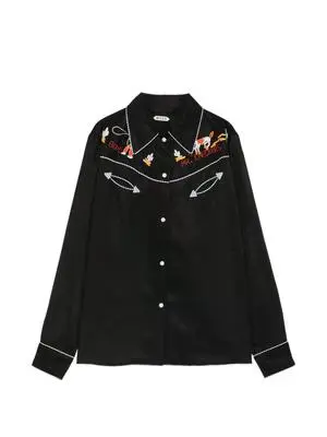BODE Checkers Western Shirt - Black
