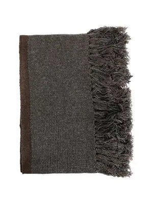 ZIGGY CHEN Long Scarf With Tassel - Brown