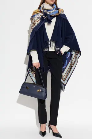FERRAGAMO Cashmere Poncho With Fringes