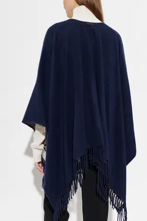 FERRAGAMO Cashmere Poncho With Fringes