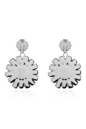 Marni Brass Floral Motif Earrings