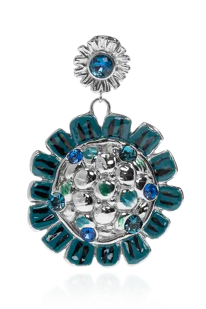 Marni Brass Floral Motif Earrings