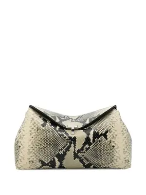 TOTEME Clutch Bag Python-embossed "t-lock - Black