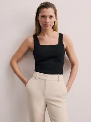 The Fold Keighley Square Neck Knit Top
