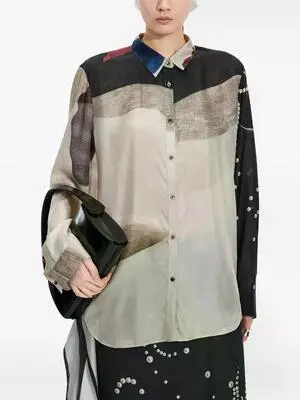 JNBY Pearl-print Silk Shirt