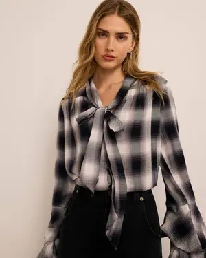 Mint Velvet Check Blouse
