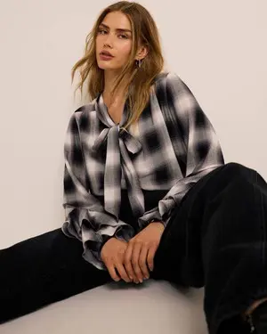 Mint Velvet Check Blouse