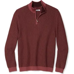 Tommy Bahama Coolside Clear Water Half Zip Sweater - Maroon