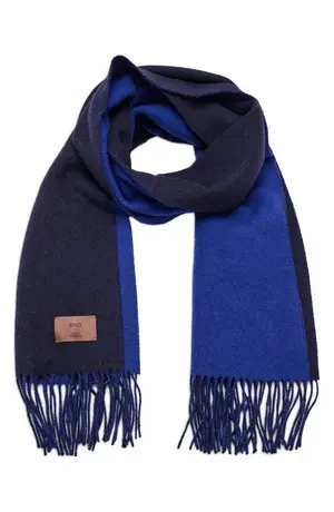 Mango Reversible Wool Scarf - Blue