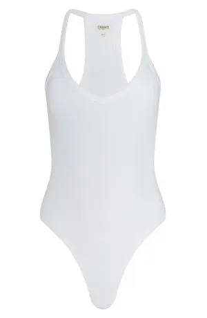 L'Agence Wrenna Racerback Bodysuit - White