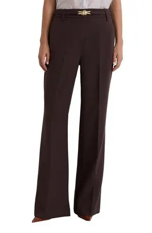 REISS Leona Wide Leg Pants - Grape