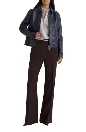 REISS Leona Wide Leg Pants - Grape
