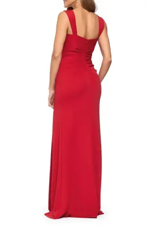 XSCAPE EVENINGS Scuba Knit Column Gown