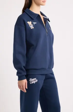 HAPPY CAMP3R Varsity Graphic Quarter Zip Pullover