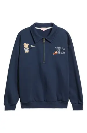 HAPPY CAMP3R Varsity Graphic Quarter Zip Pullover