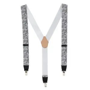 CROOKHORNDAVIS The City Scape 35mm Clip End Elastic Braces - Grey