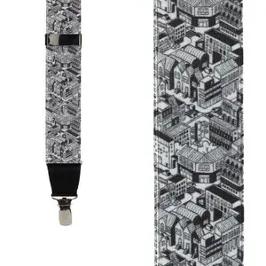 CROOKHORNDAVIS The City Scape 35mm Clip End Elastic Braces