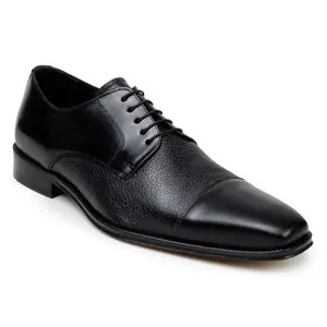 BELVEDERE Alexander Cap Toe Derby - Black