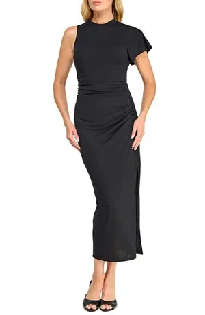 SOCIALITE Ruched Asymmetric Maxi Dress