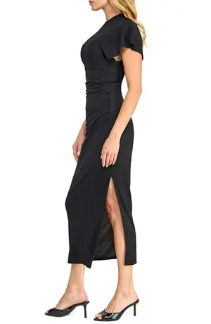 SOCIALITE Ruched Asymmetric Maxi Dress