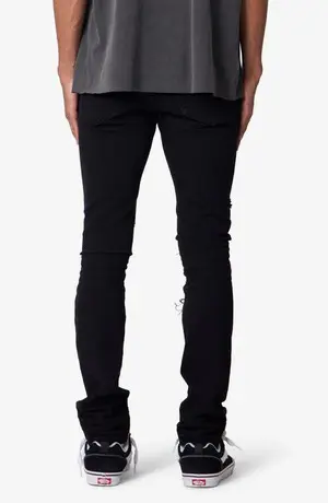 Mnml Rhinestone Detail Ripped & Distressed Skinny Jeans
