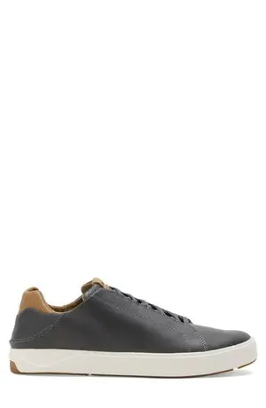Olukai Laeahi Li Nolu Leather Sneaker - Rock/tan