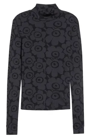 Marimekko Unikko Vilpotus Wool Turtleneck Top