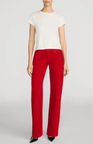FRAME The Corduroy Gray Low Rise Straight Leg Jeans