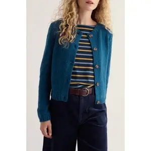 SEASALT CORNWALL Dawson Pick Merino Wool Blend Cardigan - Raincloud