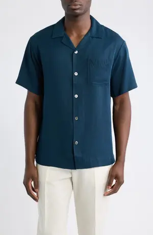 CHE Solid Camp Shirt - Navy- 12