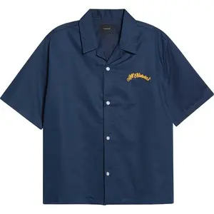 PACSUN Marketcamp Button-up Shirt - Navy