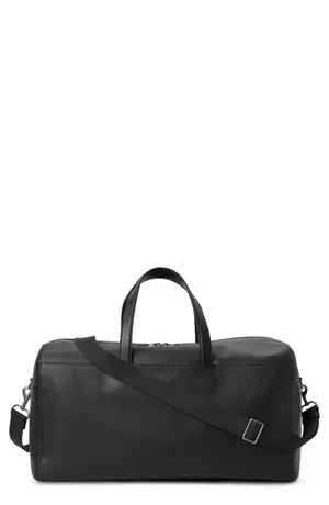 Shinola Canfield Pebbled Leather Duffle Bag - Black