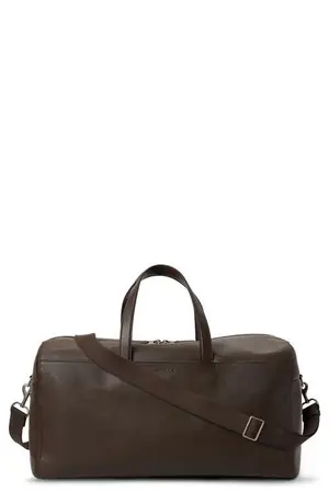 Shinola Canfield Pebbled Leather Duffle Bag Espresso