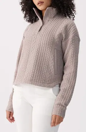 LOLE Colette Half Zip Top - Pebble