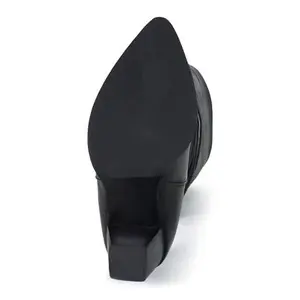 DIBA TRUE Fresh Rain Leather Ruched Knee High Boot - Black