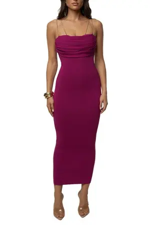 JLUXLABEL La Lune Drape Midi Dress