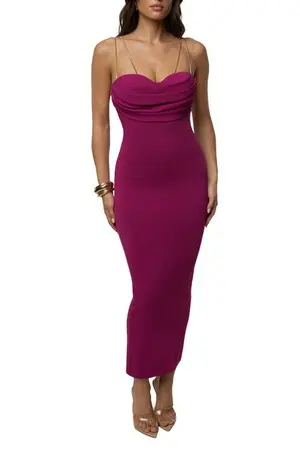 JLUXLABEL La Lune Drape Midi Dress