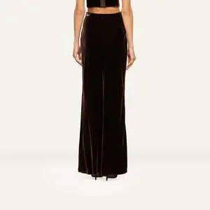 L'Agence Zeta Velvet Maxi Skirt