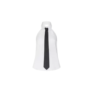 L'Agence Wren Neck-tie Top - White/black