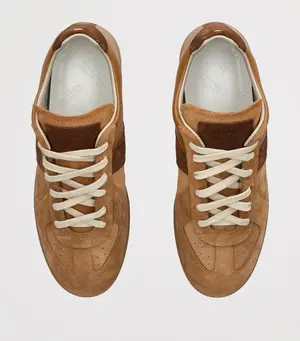 MAISON MARGIELA Leather-suede Replica Sneakers - Beige