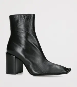 MAISON MARGIELA Leather Piped Ankle Boots 85