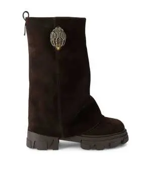 Kurt Geiger Suede Stomp Foldover Boots 50