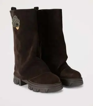 Kurt Geiger Suede Stomp Foldover Boots 50