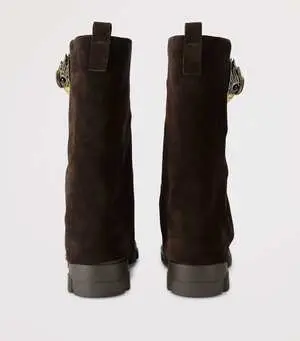 Kurt Geiger Suede Stomp Foldover Boots 50