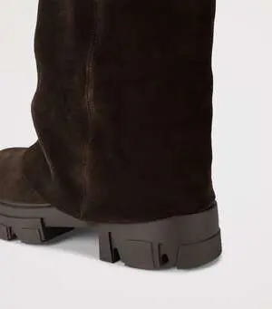 Kurt Geiger Suede Stomp Foldover Boots 50