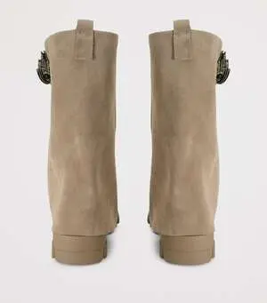 Kurt Geiger Suede Stomp Foldover Boots 50